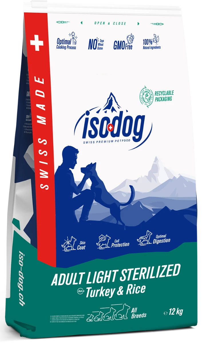 Iso-Dog Adult Light Sterilized Turckey & Rice - All Breeds | My Site 1