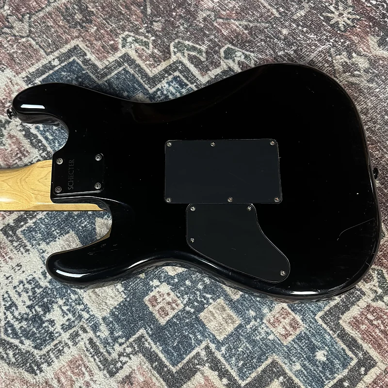 1999 Schecter V7 Black 7 String Electric Guitar W/ Floyd Rose! | Tone ...