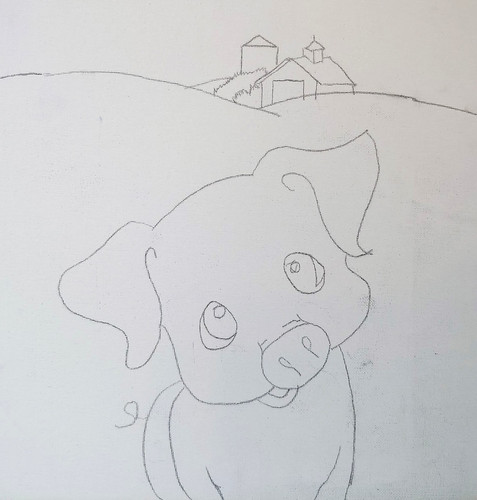 Pig on the Farm Canvas | paintingwonderland