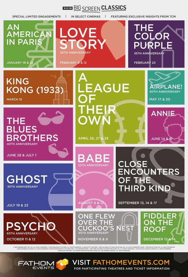 The TCM Big Screen Classics Series is Back for 2020