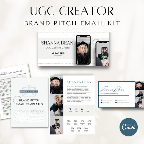 UGC Creator Brand Pitch Email Kit Templates for Canva | Damaris Gray ...