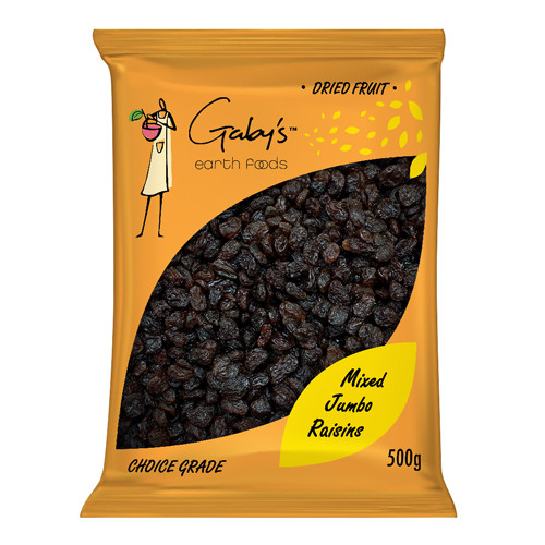 Mixed jumbo raisins 500g | Gaby's Earth Foods