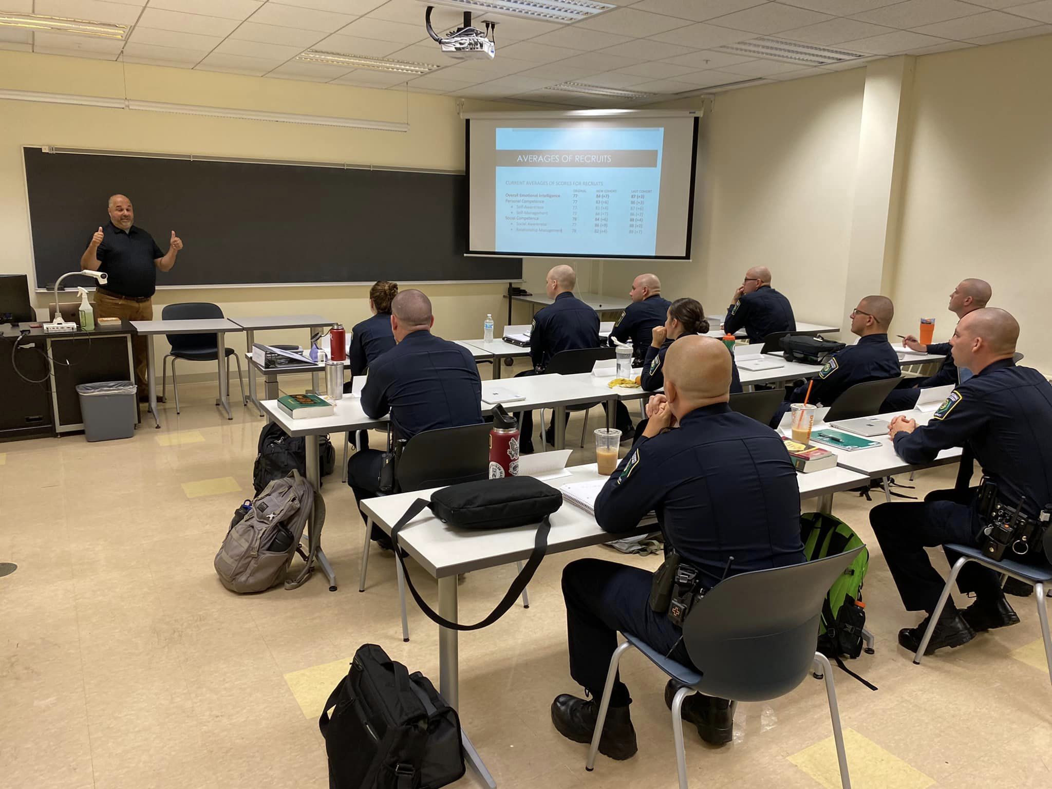 Coach Sgro serving as Police Academy Instructor