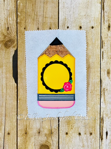 Applique Pencil Monogram Frame 3 SIZES | Ellia Jacksford