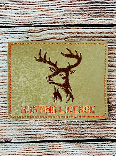 Hunting License Wallet Embroidery Design | Ellia Jacksford
