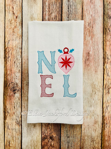 Noel Sketch Embroidery Design 3 SIZES | Ellia Jacksford