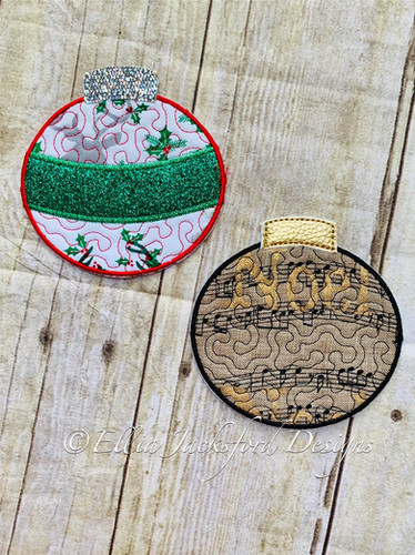 ITH Christmas Ornament Coaster Embroidery File TWO FINISHES | Ellia ...