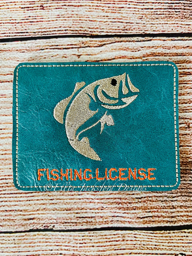 Fishing License Wallet Embroidery Design | Ellia Jacksford