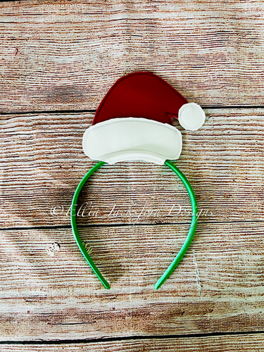 Santa Hat Headband Embroidery Design | Ellia Jacksford