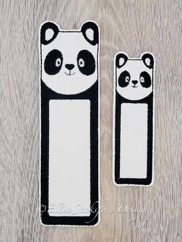 Panda Bookmark Embroidery Design 2 SIZES | Ellia Jacksford