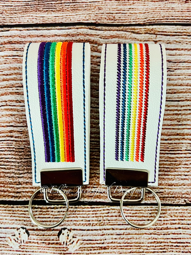 Rainbow Wristband Keyfob Embroidery Design2 FINISHES | Ellia Jacksford