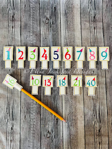 Birthday Pencil Topper Embroidery Design BUNDLE | Ellia Jacksford
