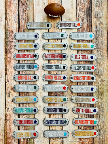 Team Names Keyfob Embroidery Design SET OF 32 | Ellia Jacksford