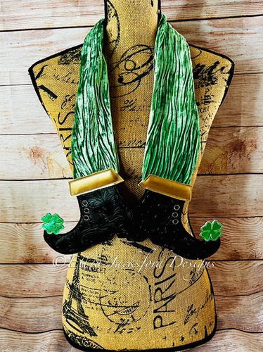 Leprechaun Boot Scarf Embroidery Design | Ellia Jacksford