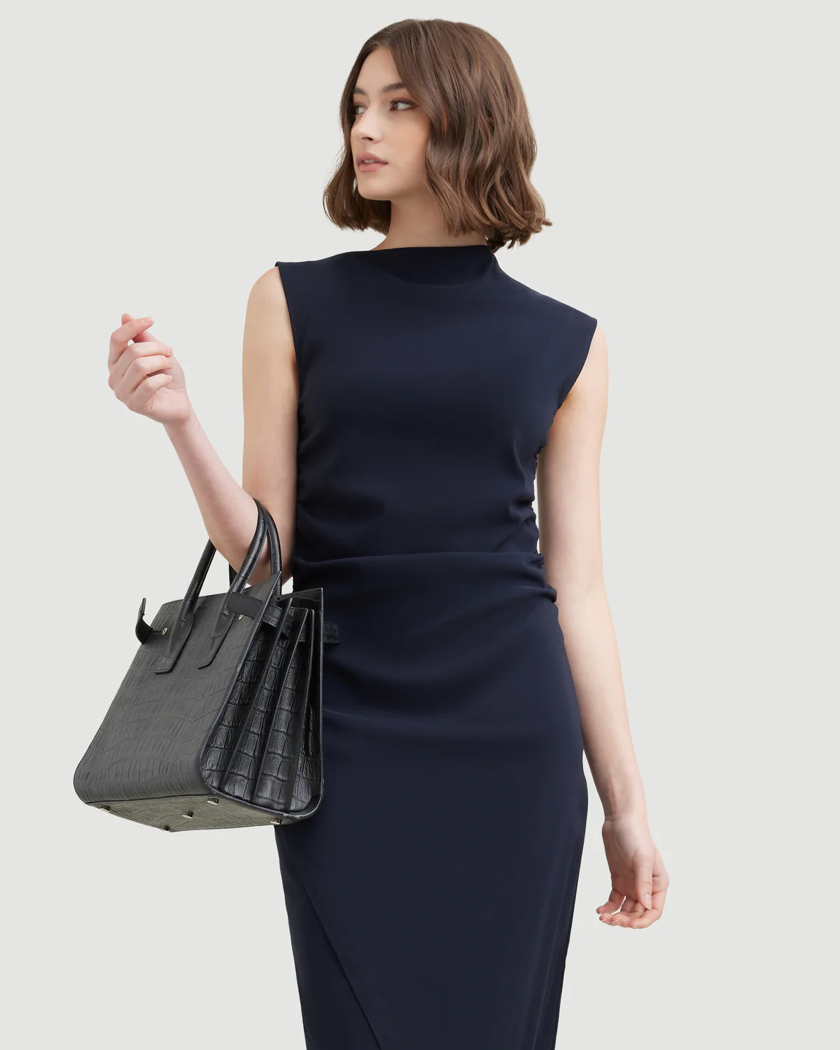 Modern Citizen Manon Asymmetric-neck ruched dress | apres