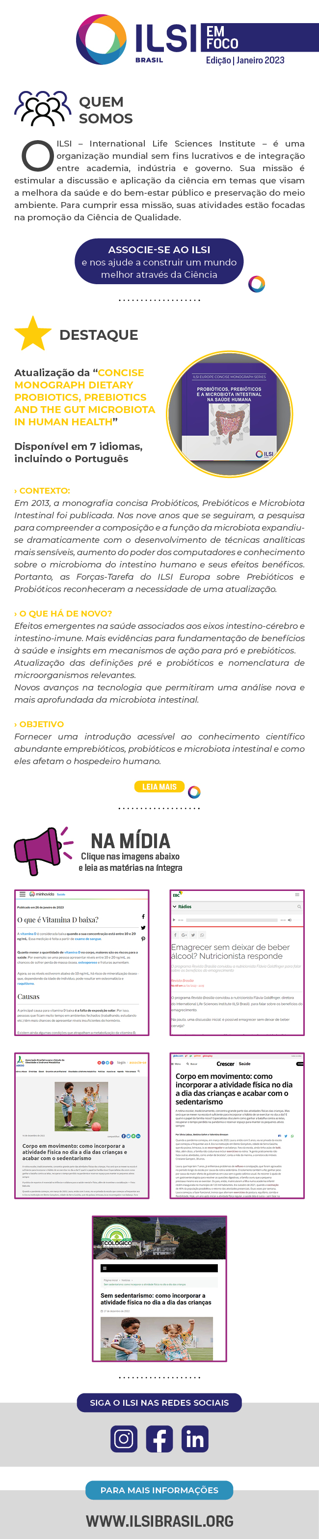 ILSI em Foco – janeiro/2023 – ILSI Brasil