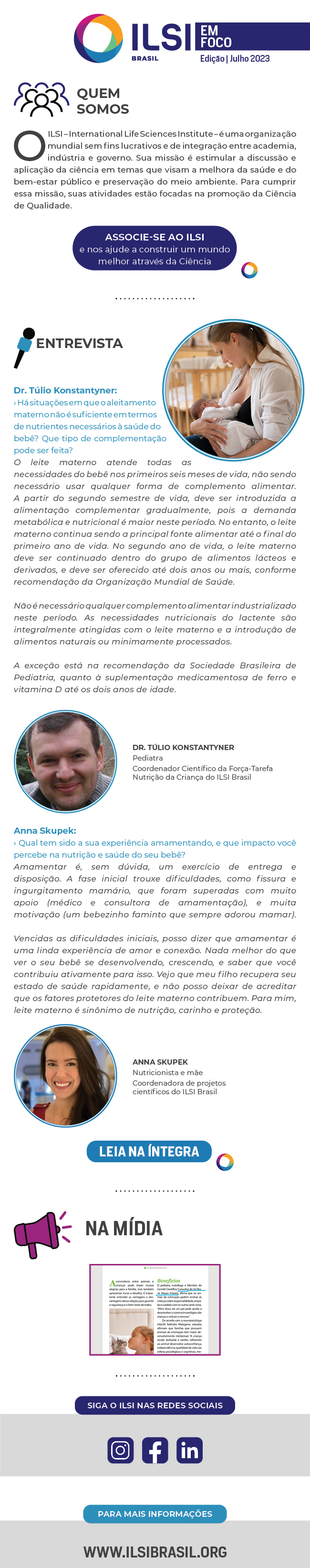 ILSI em foco – julho 2023 – ILSI Brasil