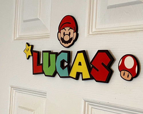 Mario themed door sign / room / games room sign | Green MangCopy