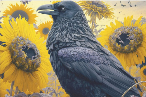 XL: DTP007 - Raven + Sunflowers | MMPU