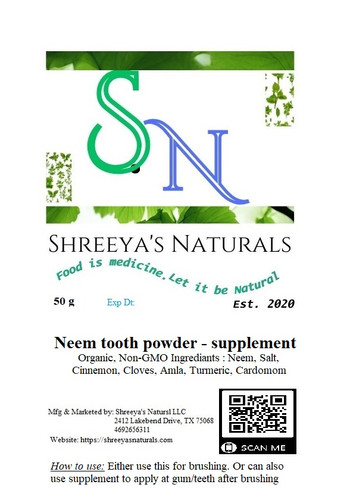 Neem - Amla tooth powder/supplement, made with organic, Non-GMO ...