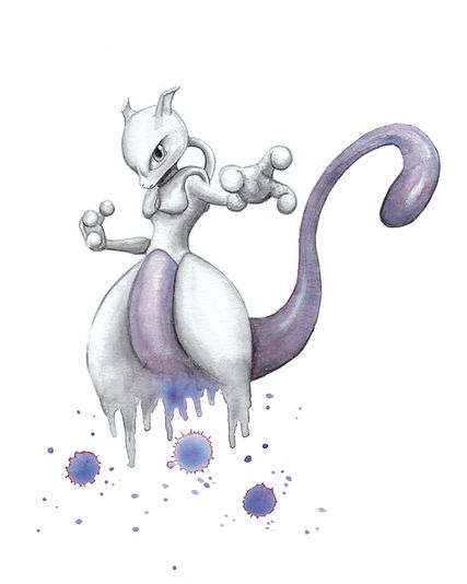mewtwo drawing pokémon