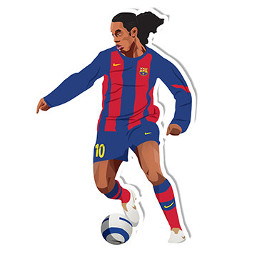 Ronaldinho Sticker - Jamie Orrell | TheFootballBoutique