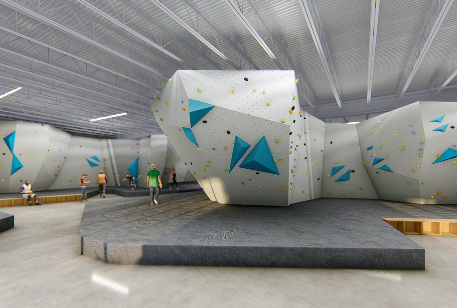 Bouldering Gym Interior Design | Orlando | Blue Swan Boulders