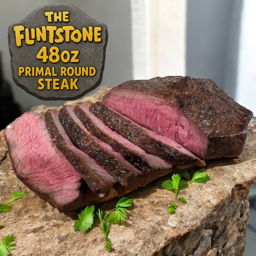The Flintstone – 48oz Primal Round Steak | Malpas Farm Shop