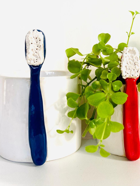 Tooth Brush Pots | Four-Oh Ceramics | Vibrant Handmade Ceramics