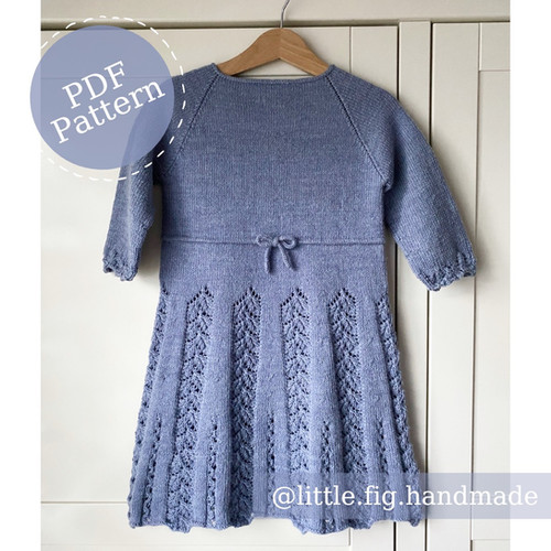 OLIVIA Lace Knit Dress PDF Knitting Pattern | Little Fig Handmade