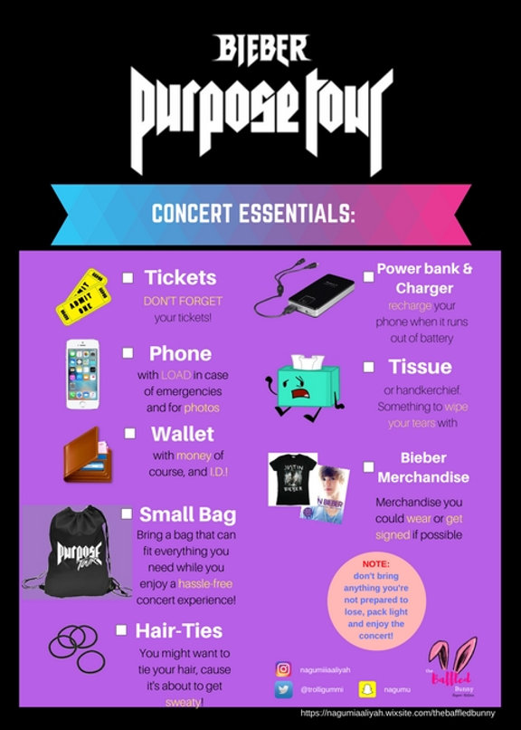 TOP 8 MUST-BRING ITEMS TO #PURPOSETOURMNL!