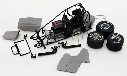 Winged Sprint Car Model Kit - Primer | DirtMan Diecast