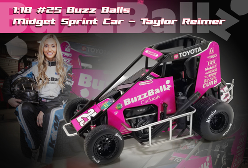 Taylor Reimer #25 2022 - BuzzBallz Cocktails Midget Car | DirtMan Diecast