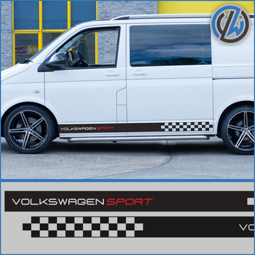 VW transporter Side Stripe Kit 'VW Sport' Design | VinylWorks