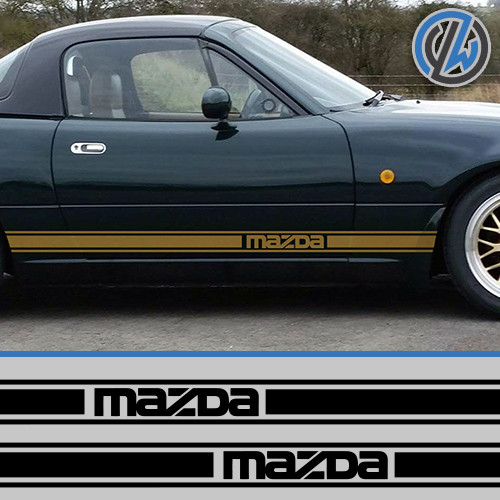 Mazda MX-5 'Mazda' style side stripes | VinylWorks