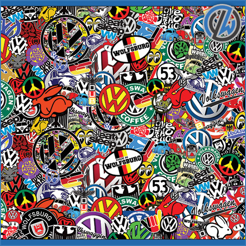 VW Love XL Sticker Bomb Wrap Kit | VinylWorks
