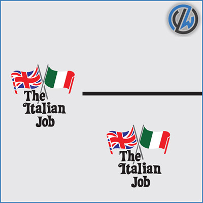 Classic Mini Italian Job Decal Pinstripe Kit (White Car) | VinylWorks