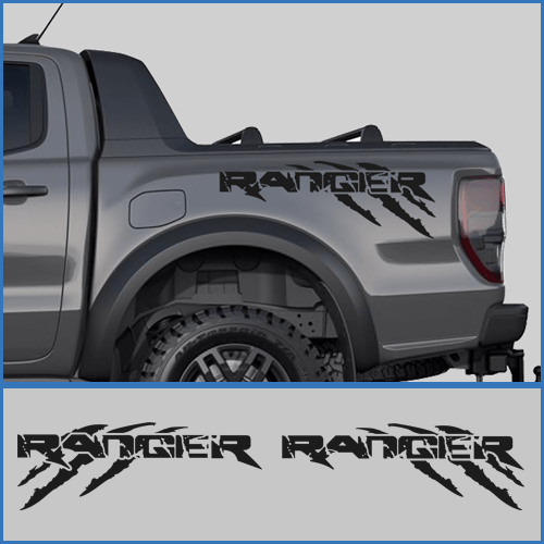 Ford Ranger 'Ranger' logo side bed graphic | VinylWorks