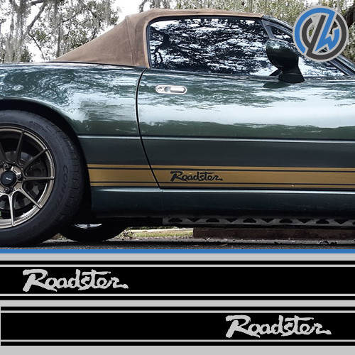 Mazda MX-5 'RetroRoadster' style side stripes | VinylWorks