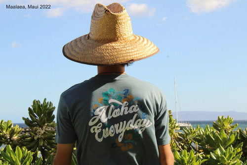 Aloha Everyday Indigo T-shirt | Aloha Everyday T-shirt | Anything Hawaii