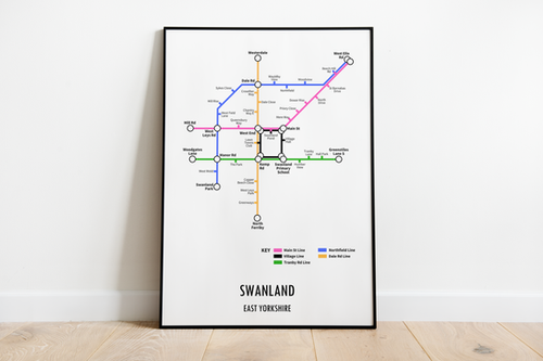 Swanland Metro Map | Underdog Studio