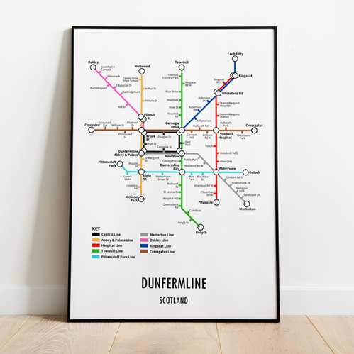 Dunfermline Metro Map | Underdog Studio