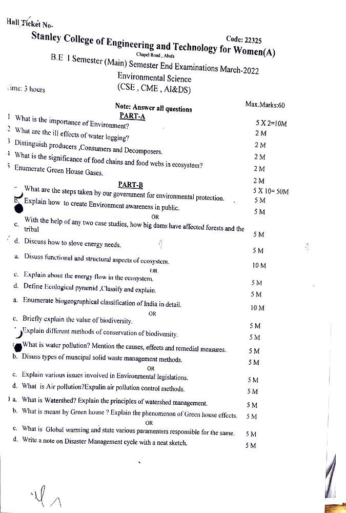 📃BE 1st Sem Autonomous previous question papers