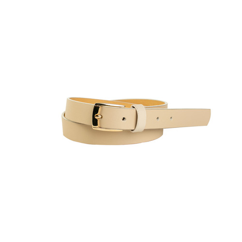 Cinto 24mm Piel Napa Ivory | Castelli Leather Aut