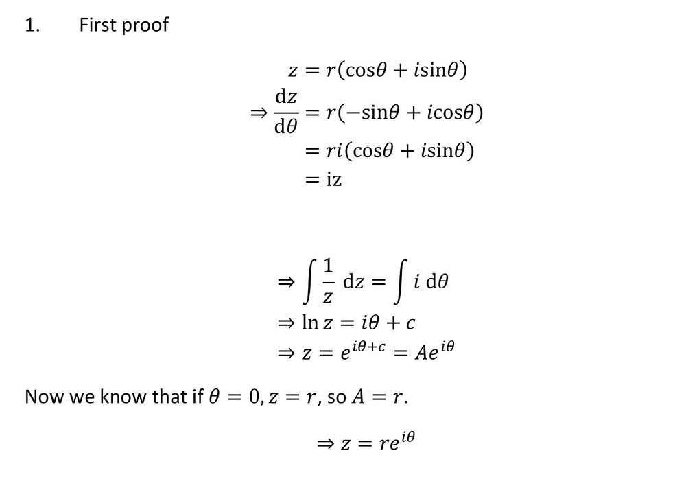 Some Proofs of Euler's Equation