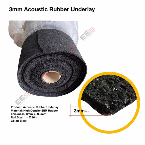 3MM/5MM ACOUSTIC RUBBER UNDERLAY/ SOUNDPROOF | EES CONCEPT SDN BHD