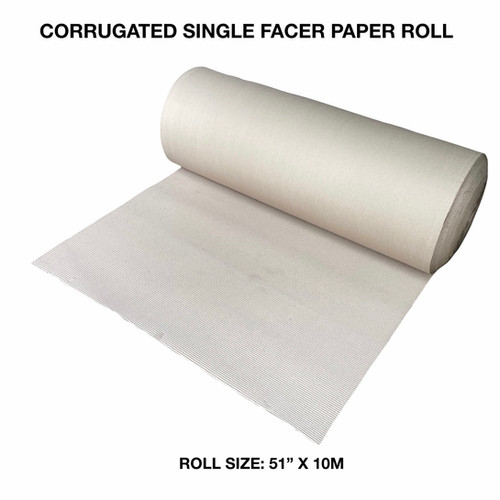 Corrugated Single Facer Paper Roll/ 51” X 10m/ Suitable for Packing Use ...