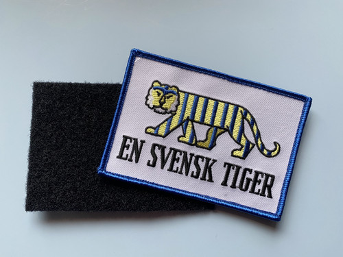 Fabric label A Swedish Tiger with velcro | Beredskapsmuseet
