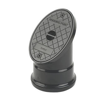 OVAL FLOPLAST UNDERGROUND DRAINAGE RODDING POINT (DIA)110MM, BLACK ...