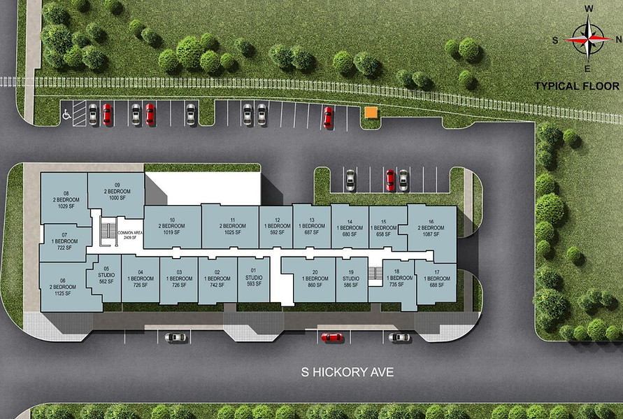 Building Map 3rd Floor | FourNorth Apartments
